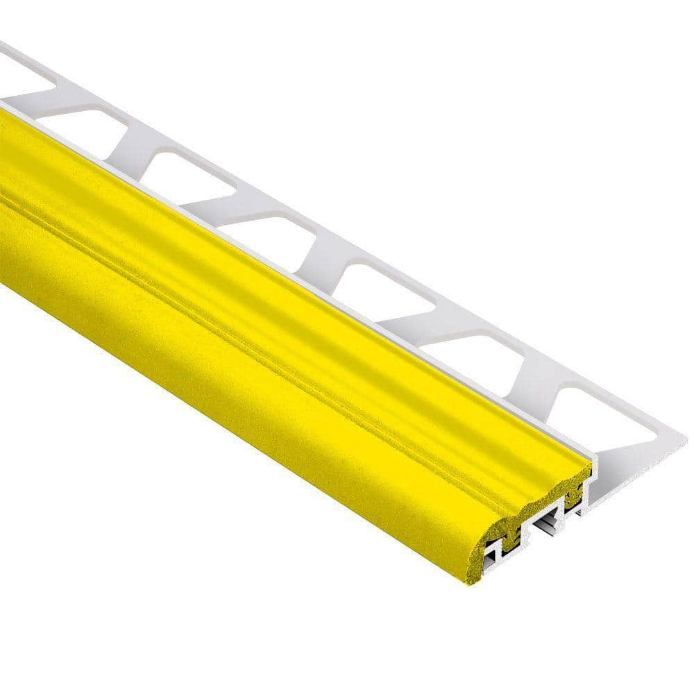 Schluter TREP S Stair Nosing Profile With Yellow Insert Aluminum And